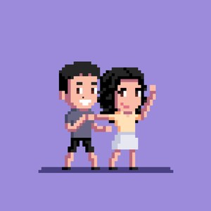 Custom Pixel Art Portrait, 8bit Avatar, Couple, Pet (digital Download ...