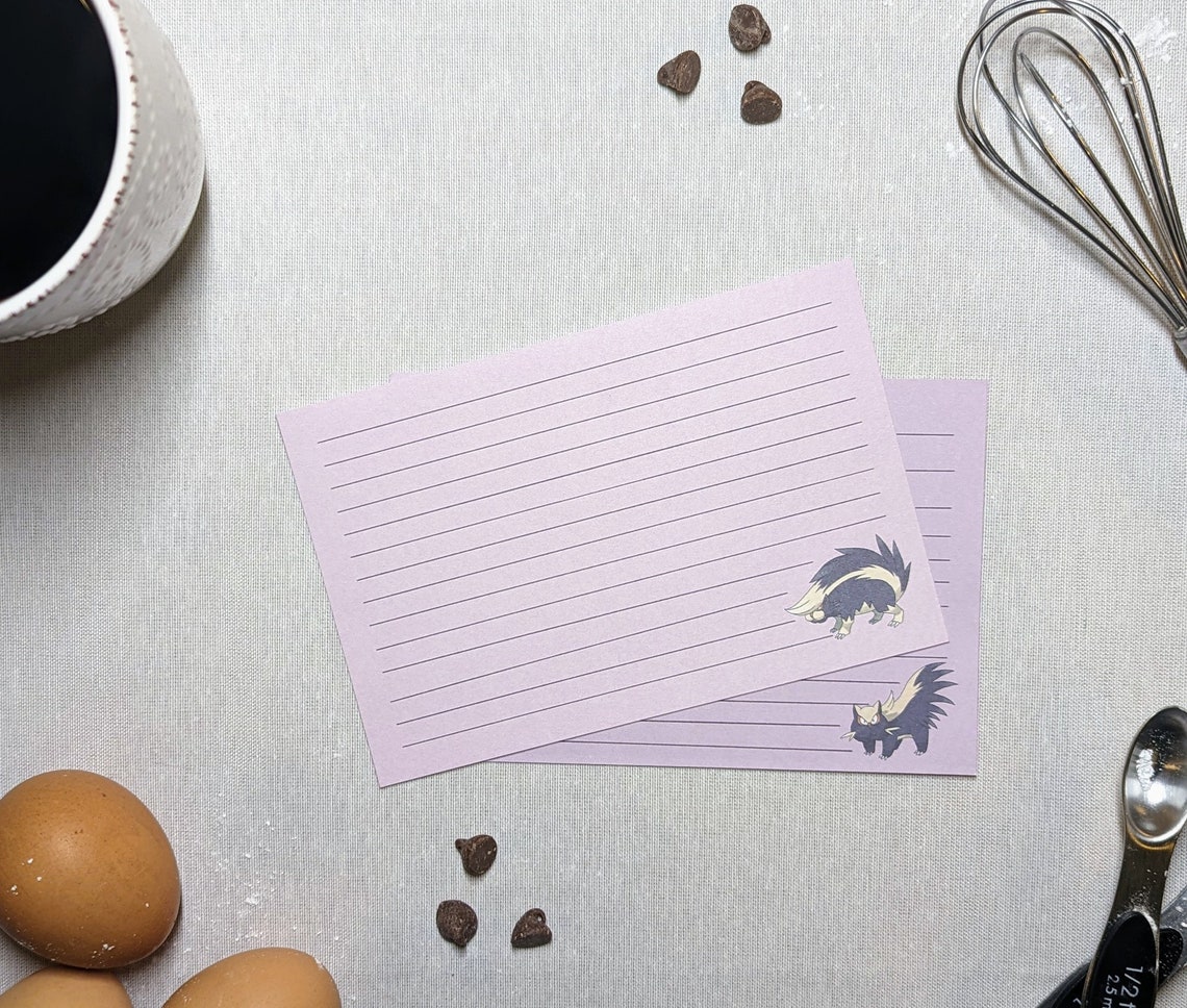 Poison Type Recipe Cards - Etsy
