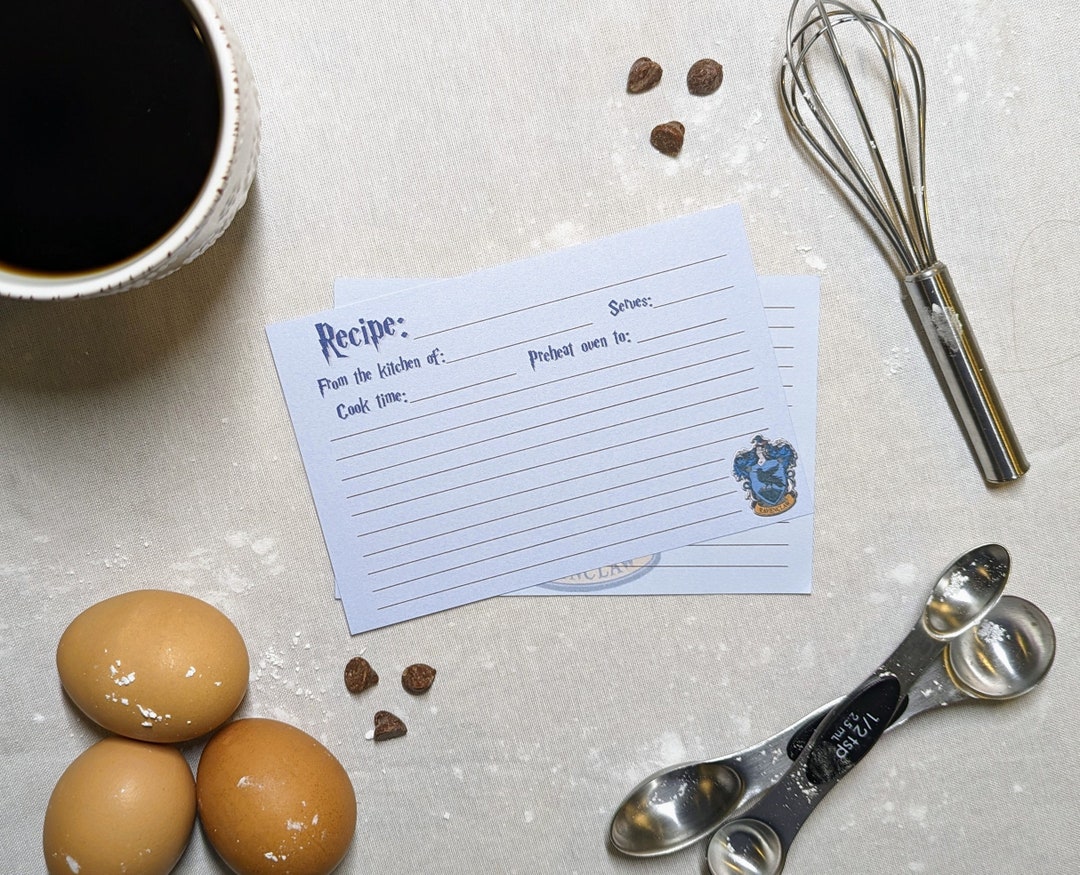 Ravenclaw Recipe Cards - Etsy