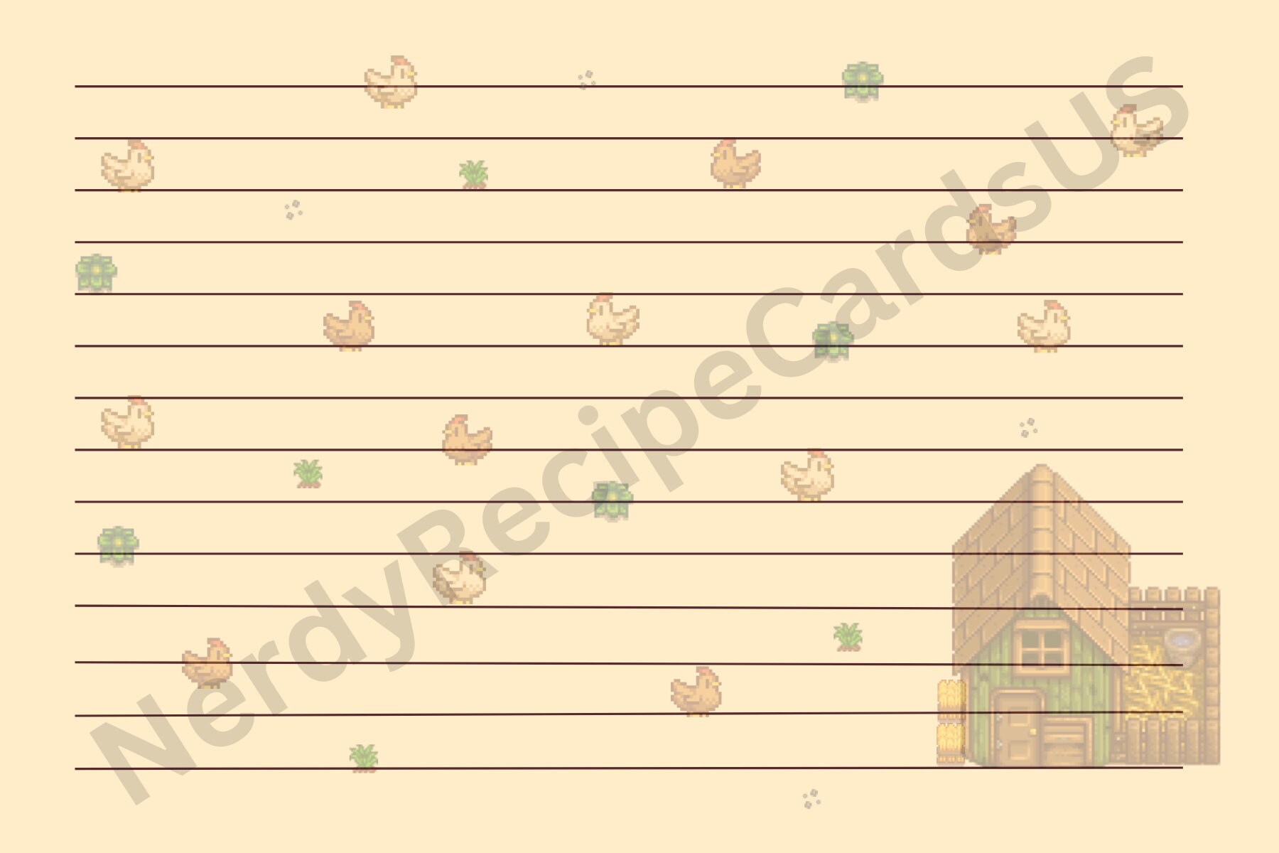 Stardew Valley Farm Animals Recipe Cards - Etsy
