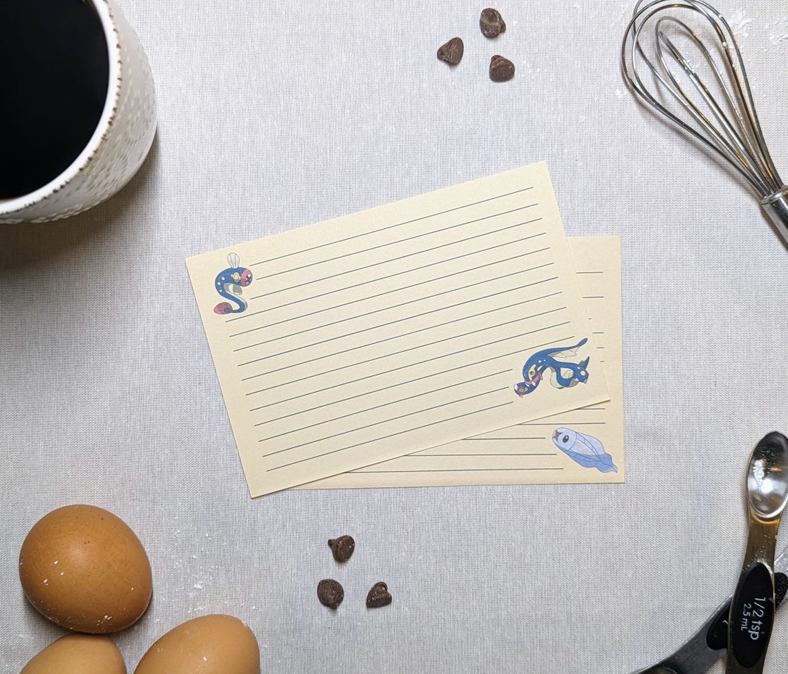 Electric Type Recipe Cards - Etsy