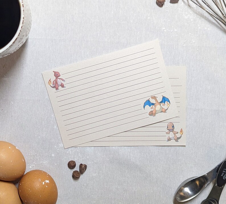 Fire Type Recipe Cards - Etsy