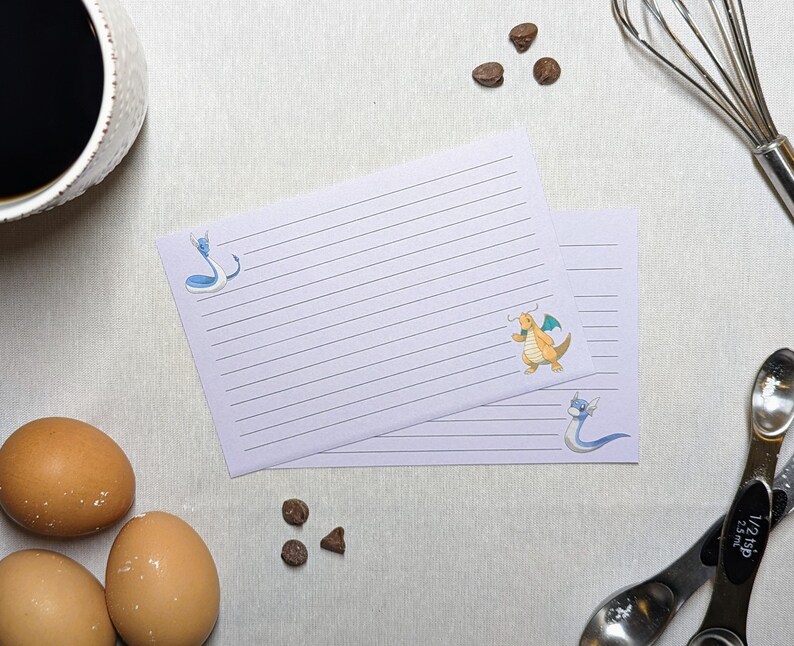 Dragon Type Recipe Cards - Etsy