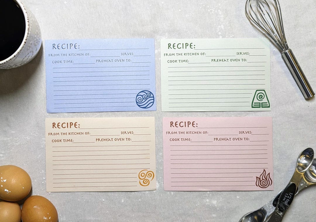 Four Nations Recipe Cards - Etsy