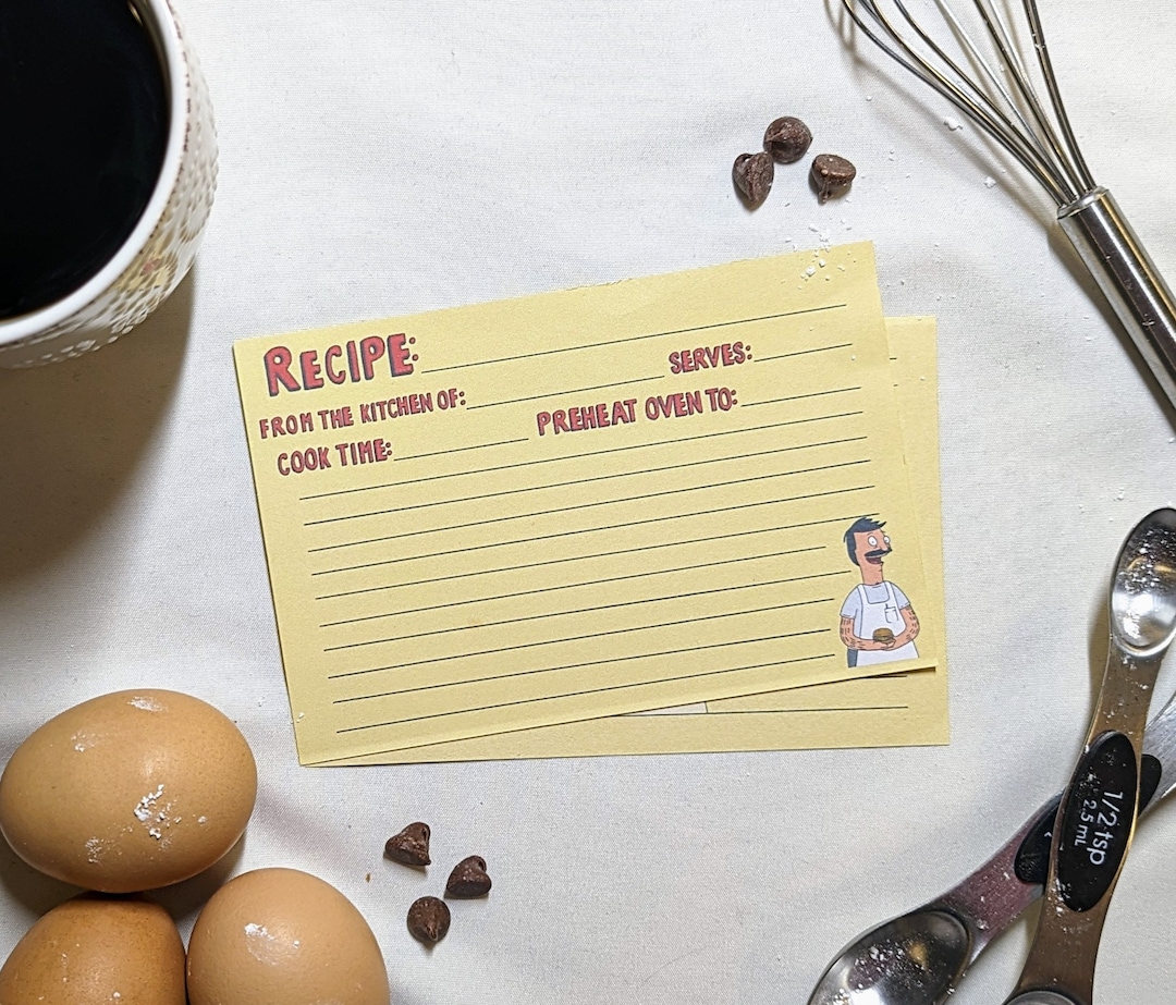Bob's Burgers Recipe Cards - Etsy