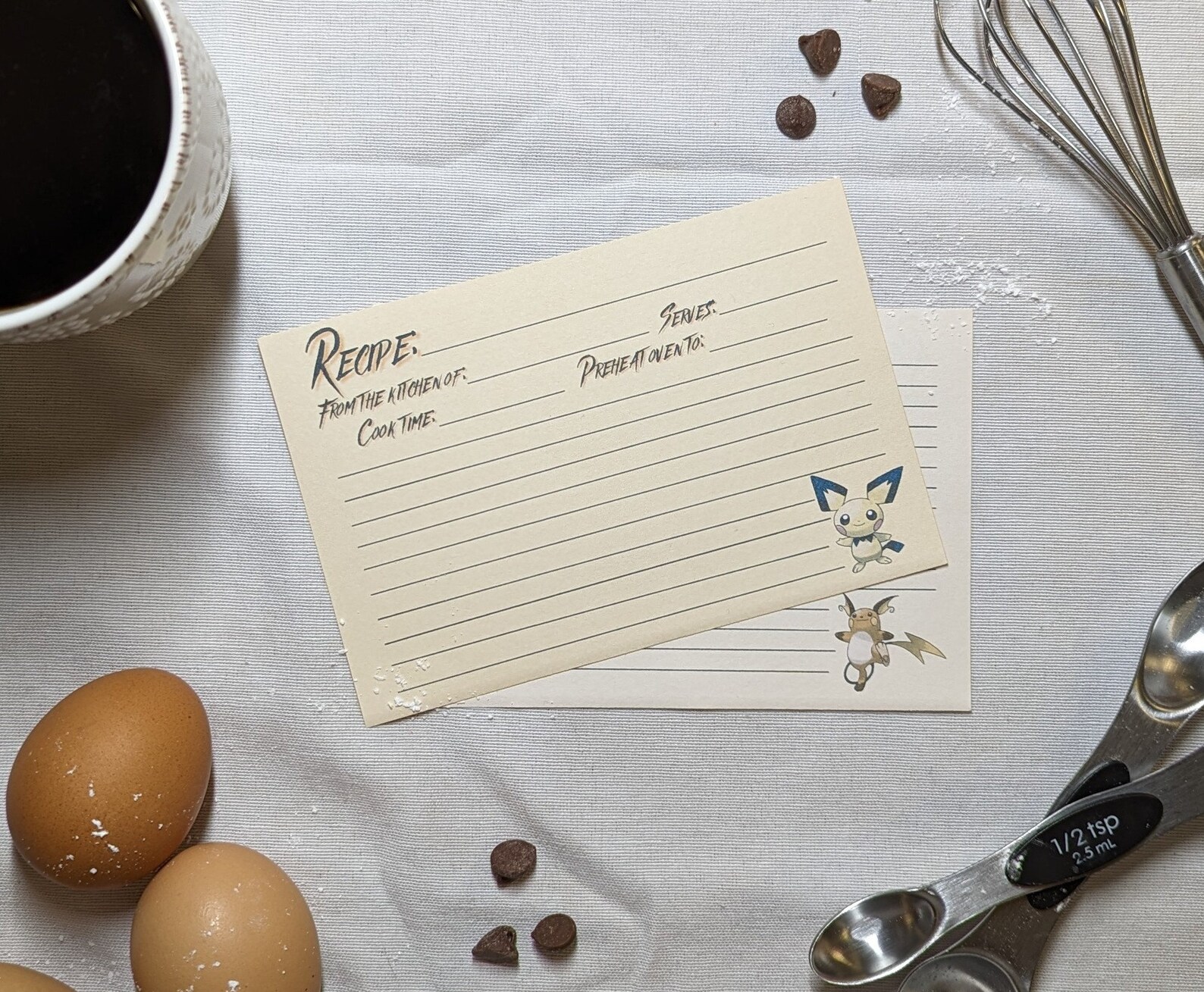 Electric Type Recipe Cards - Etsy