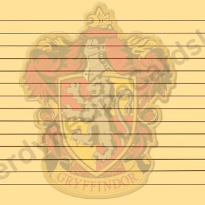 Gryffindor Recipe Cards - Etsy