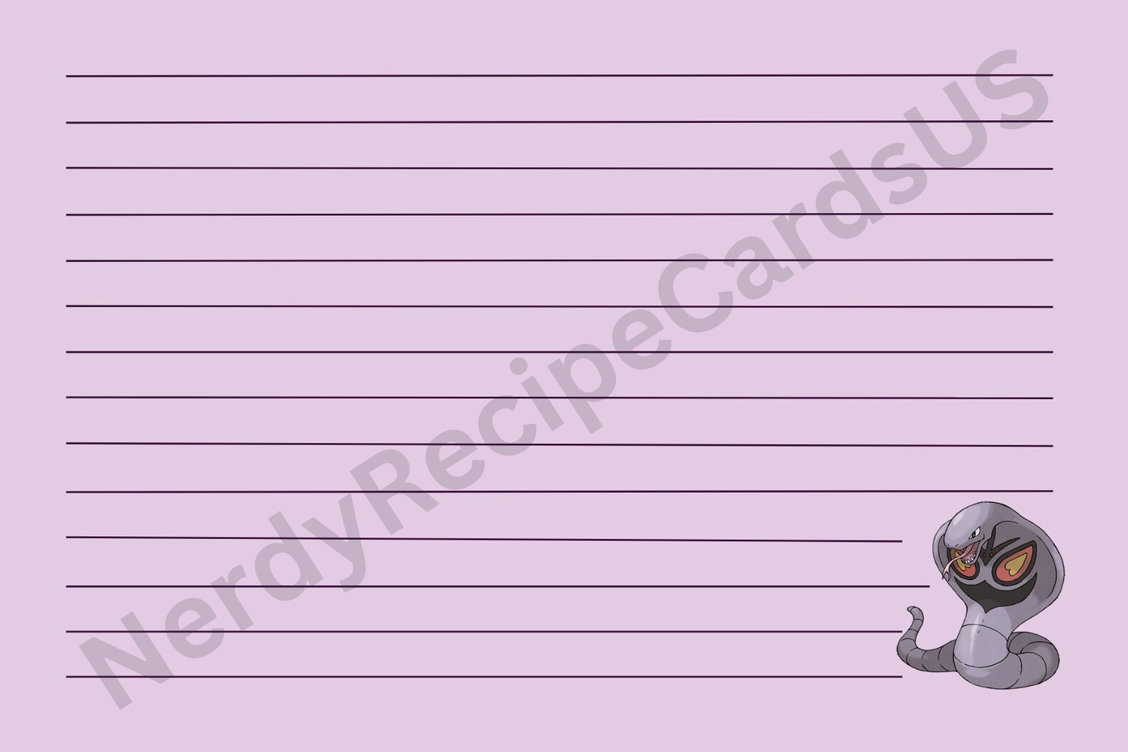 Poison Type Recipe Cards - Etsy