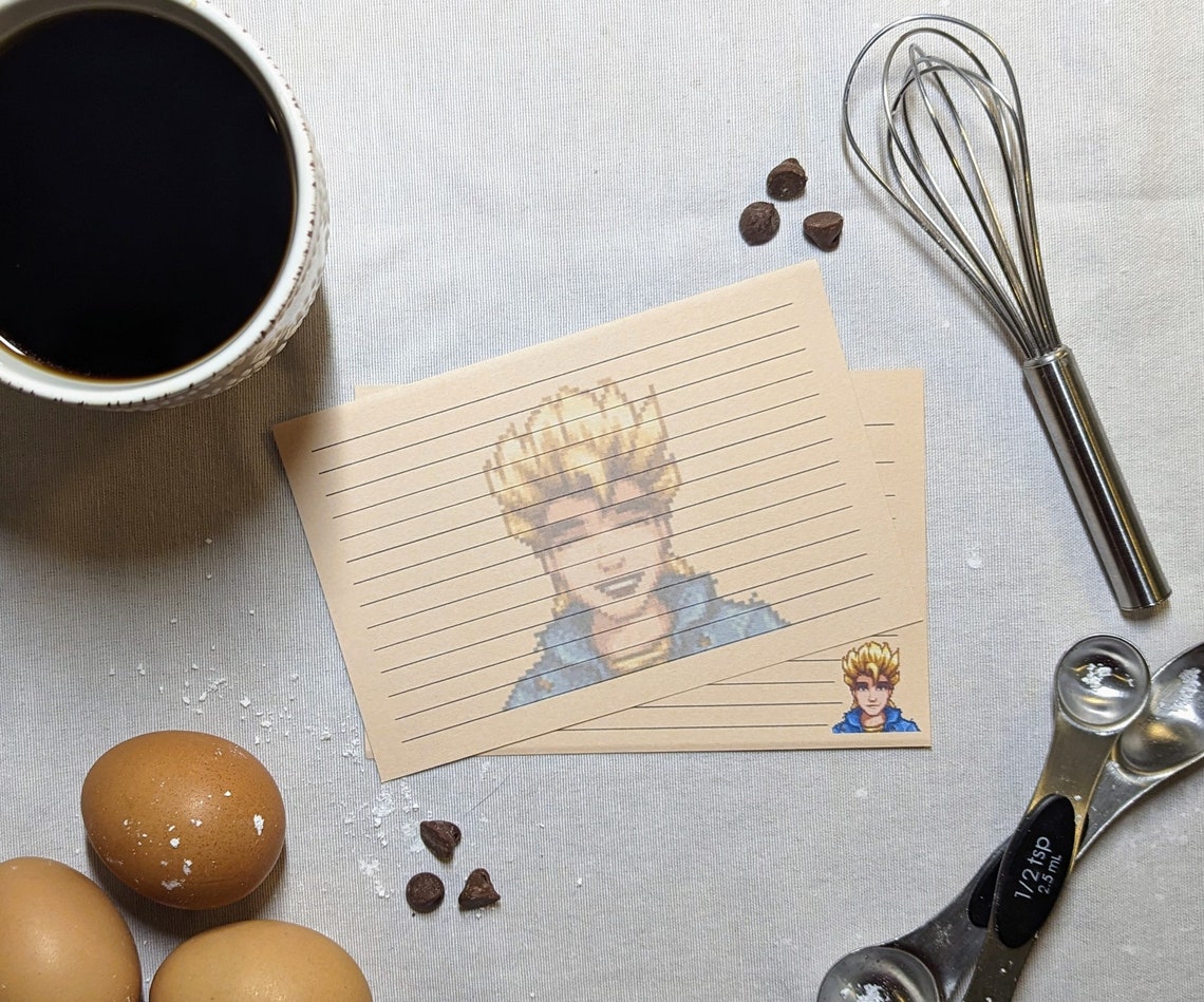 Stardew Valley Villagers Recipe Cards - Etsy