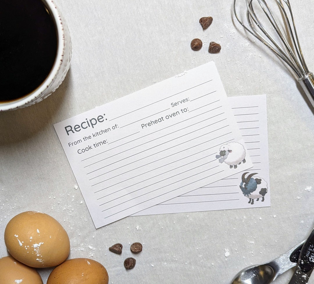 Normal Type Recipe Cards - Etsy