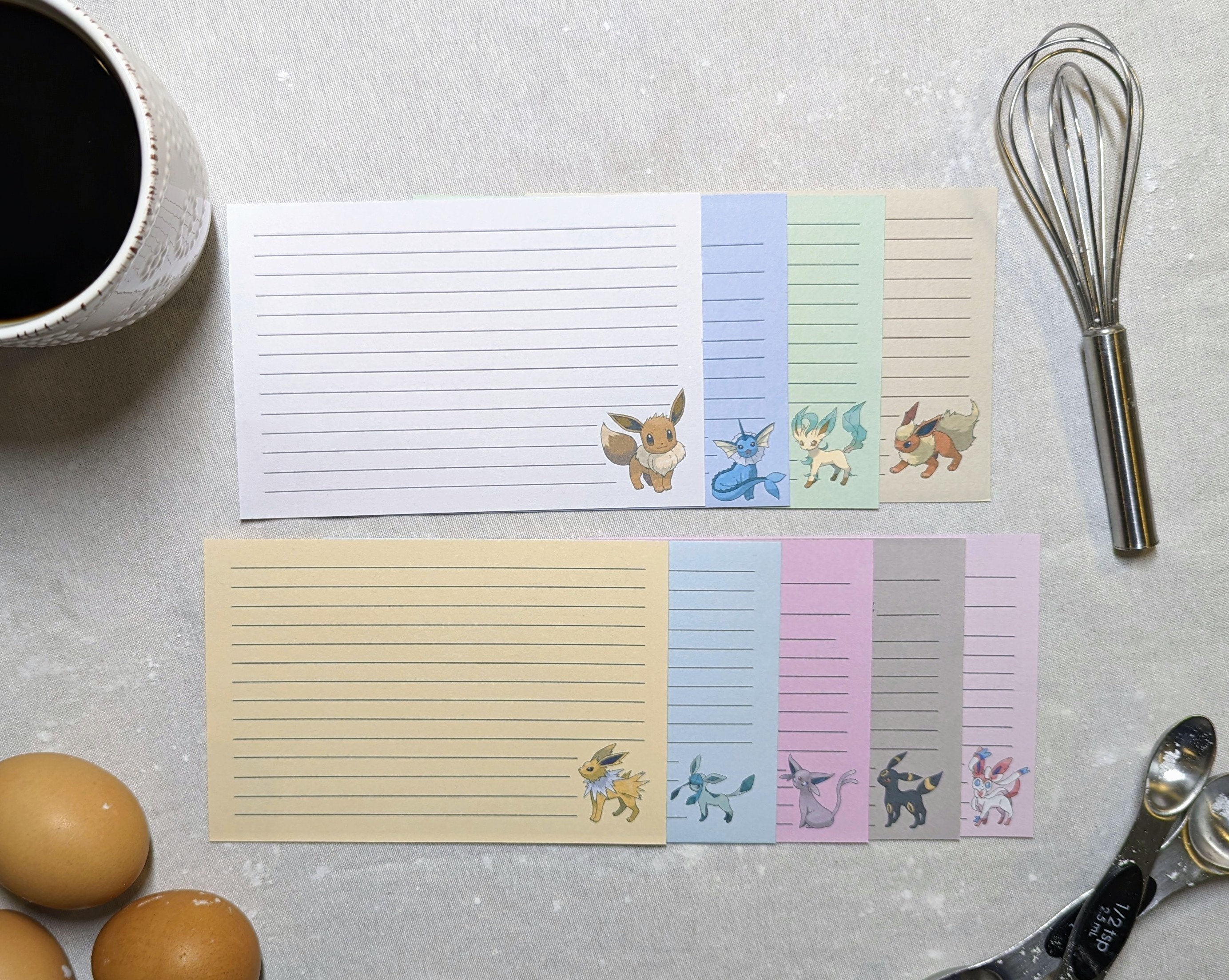 Eevee Evolutions Recipe Cards - Etsy