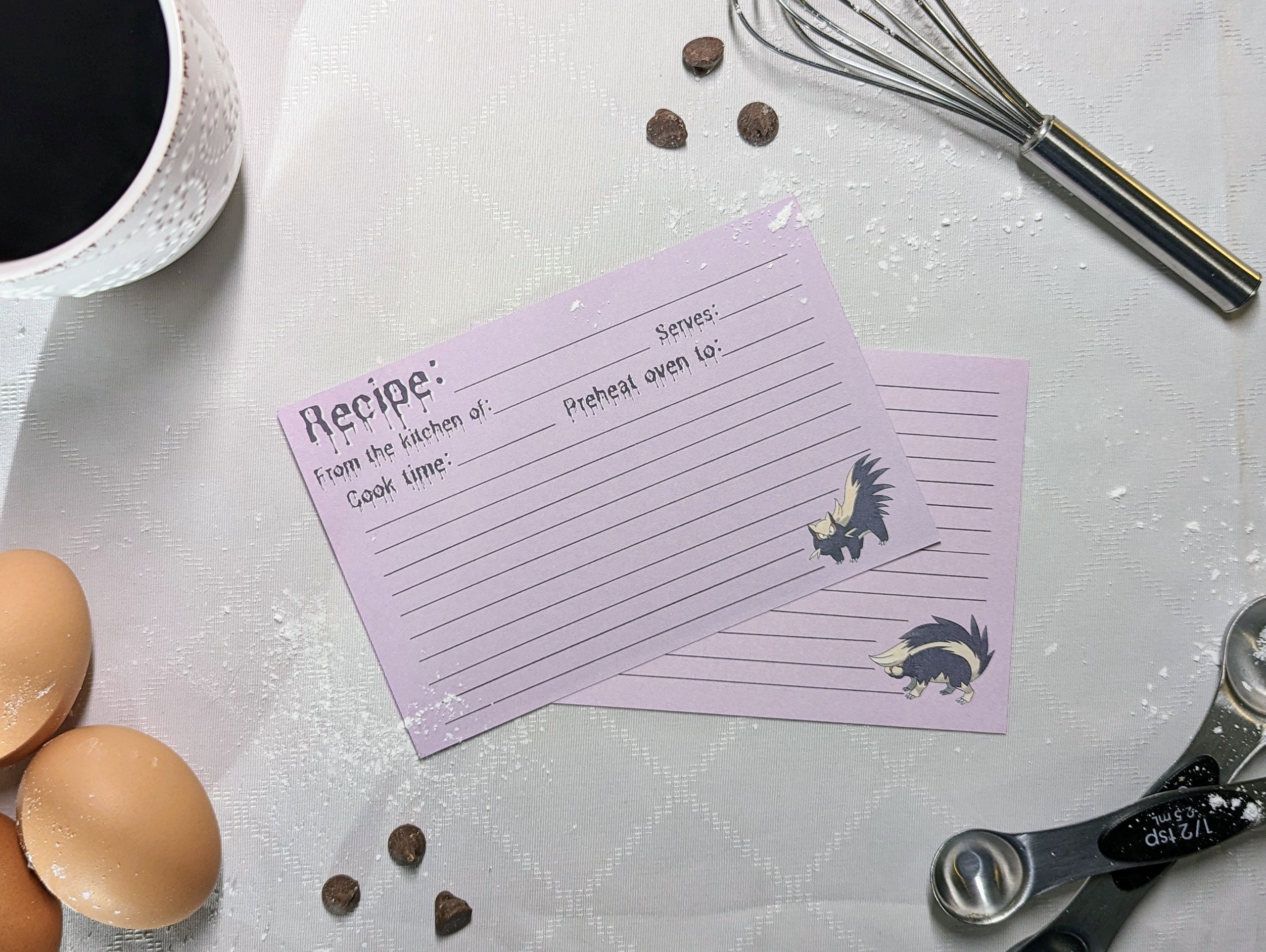 Poison Type Recipe Cards - Etsy