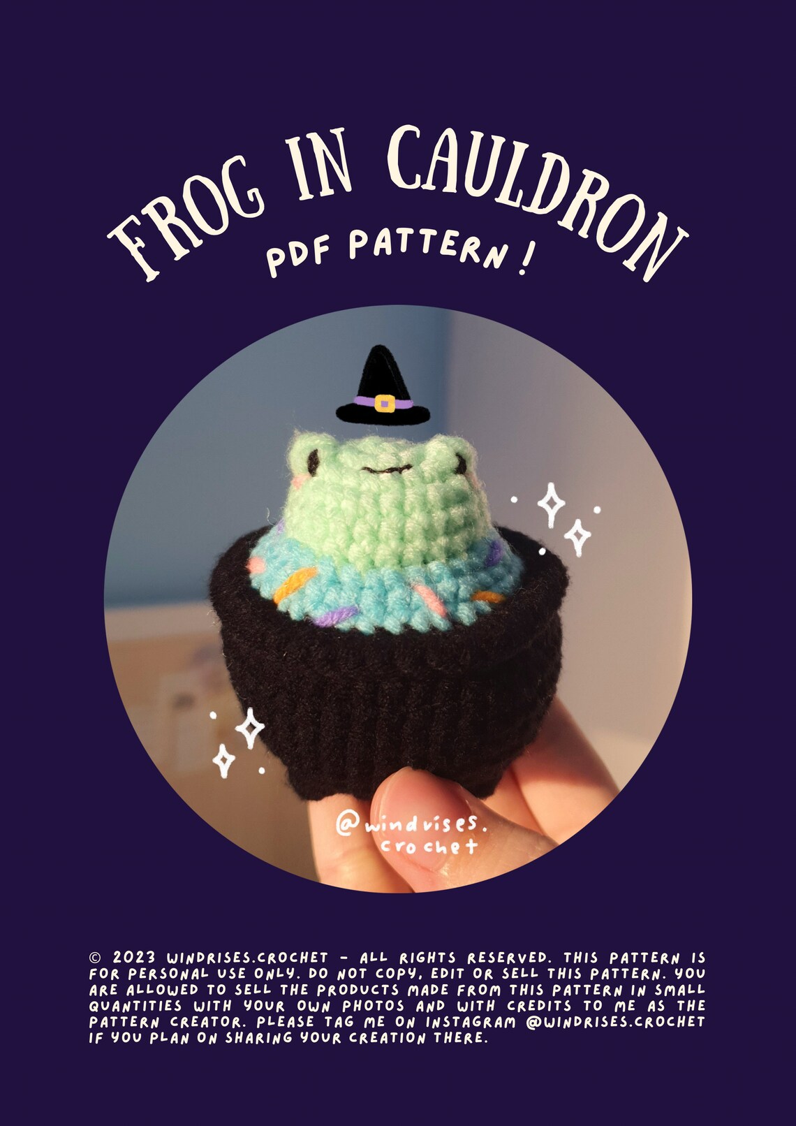 Crochet Frog in Cauldron PDF Pattern DIGITAL FILE - Etsy