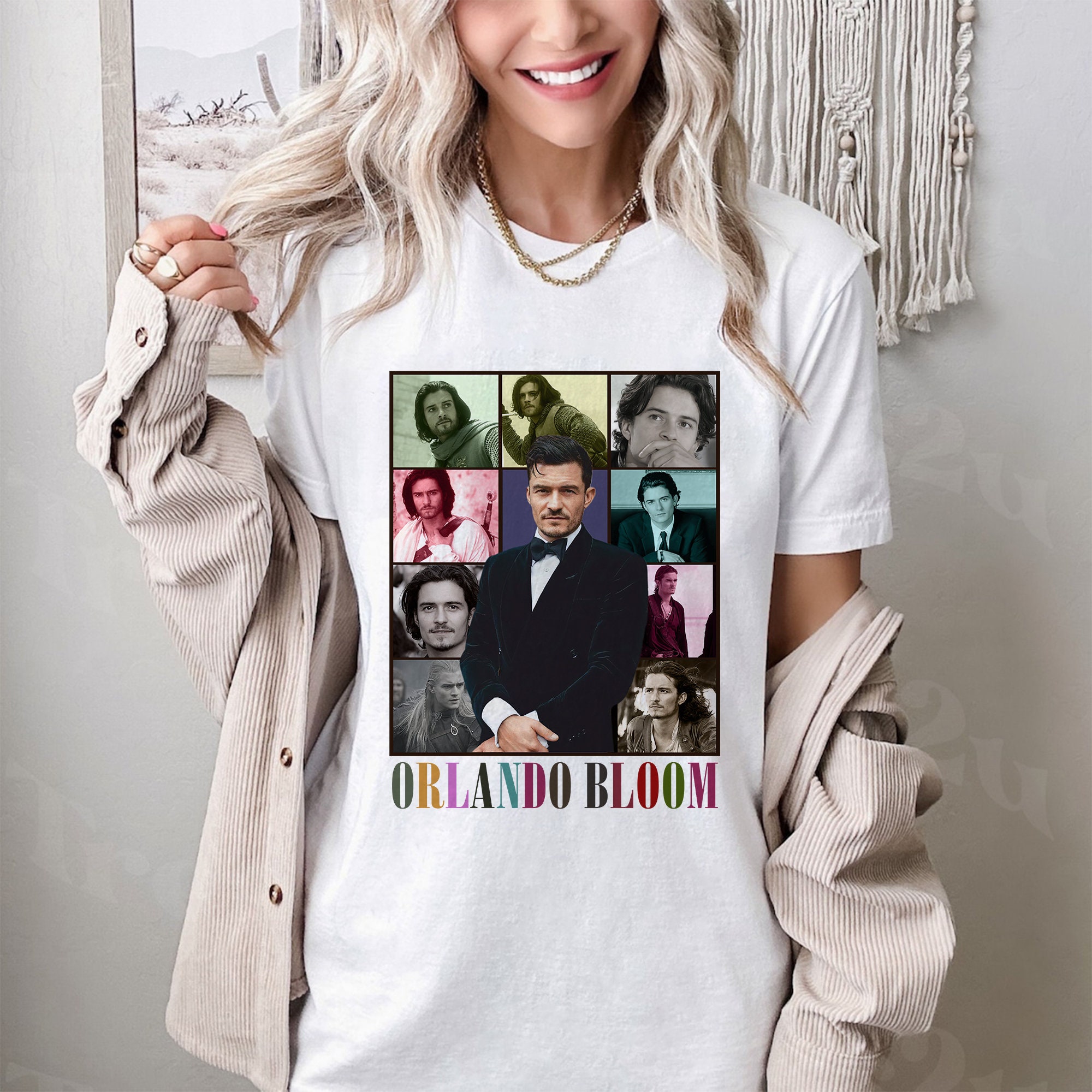 ORDLANDO BLOOM Shirt, English Actor Orlando Bloom Homage Shirt, Orlando ...
