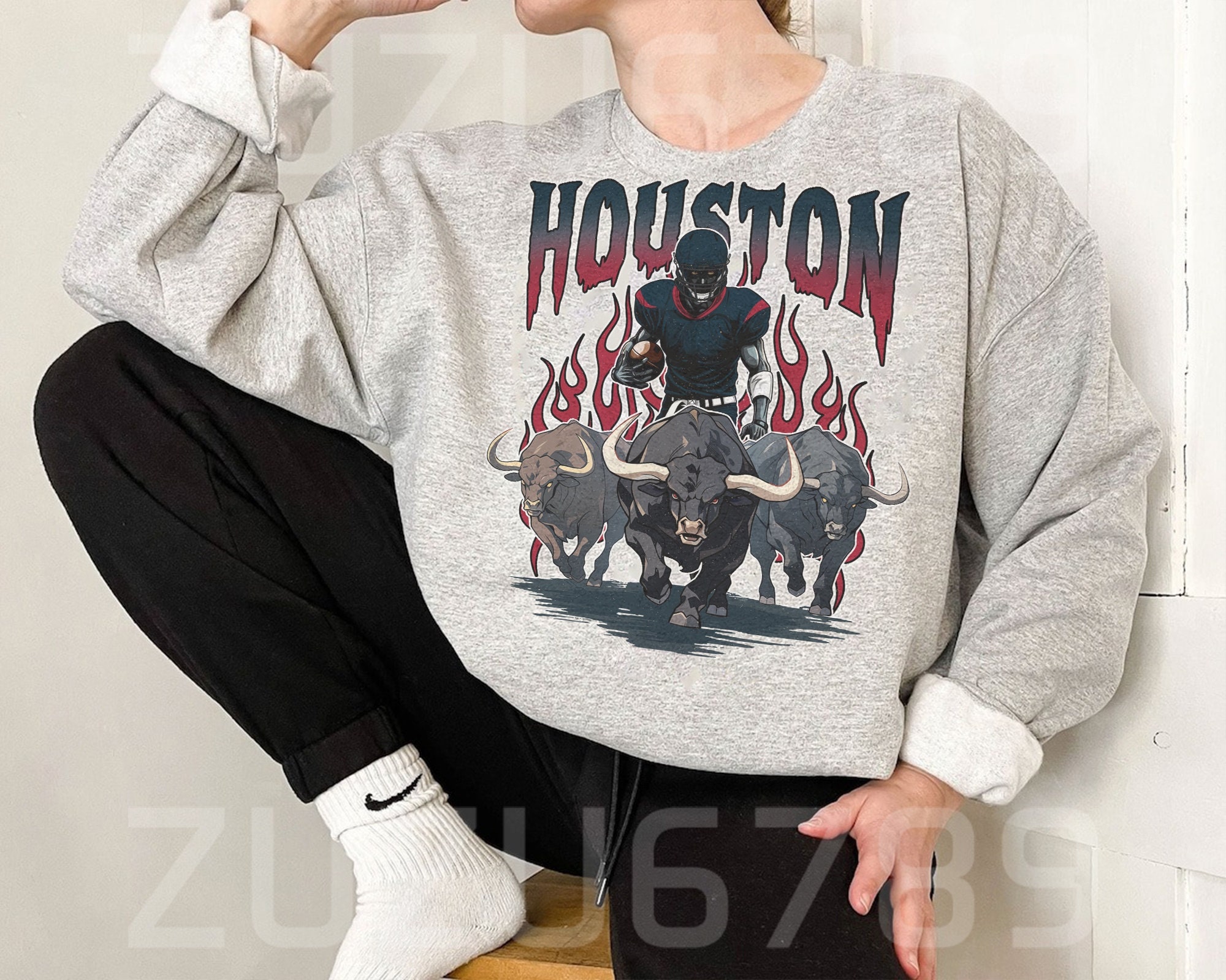 Vintage Houston Football Shirt, Houston Football T-shirt, Houston Shirt ...