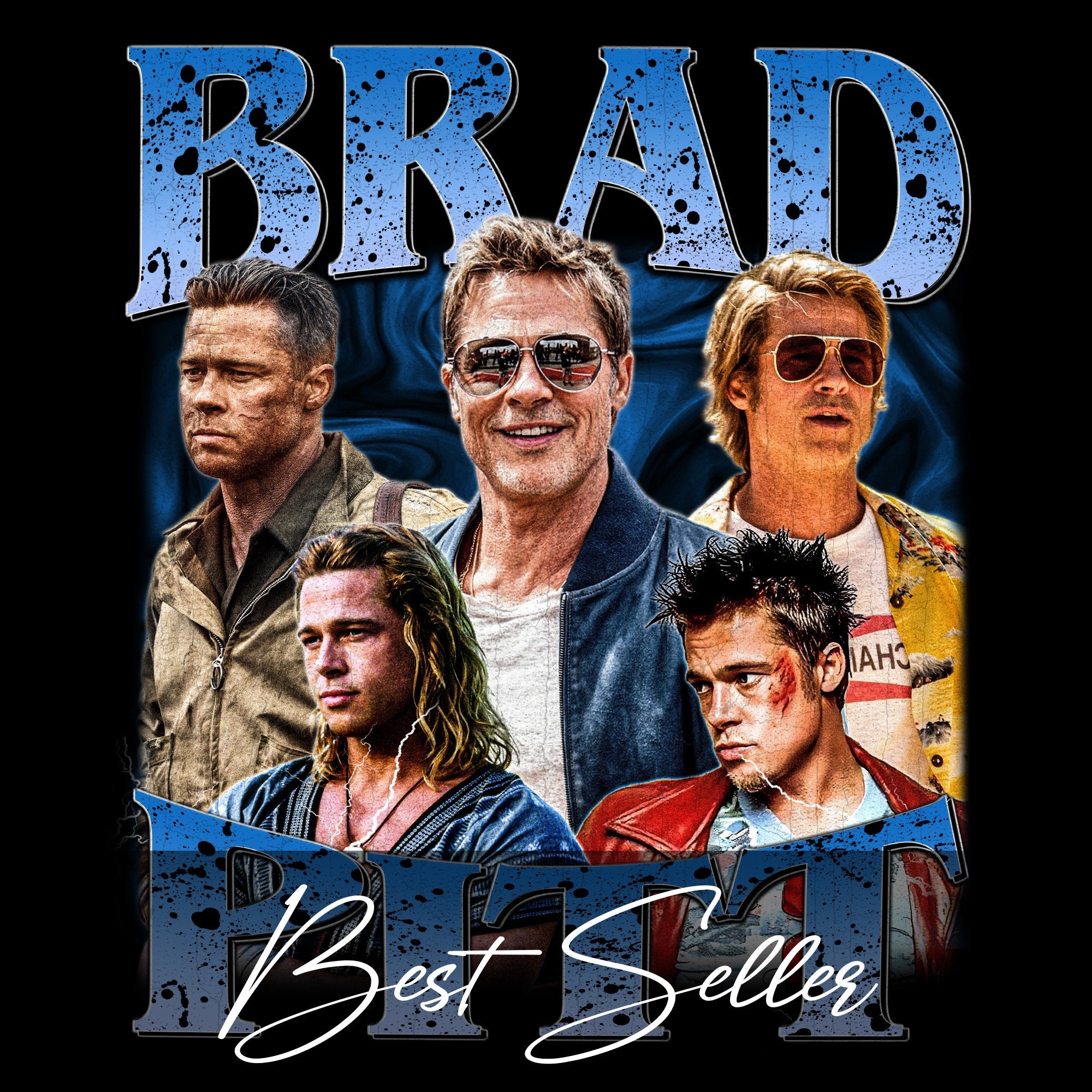 Retro BRAD PITT Shirt-brad Pitt Sweatshirt,brad Pitt Hoodie,brad Pitt ...