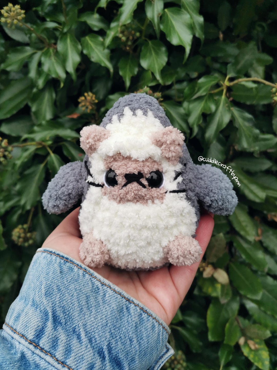Grumpy Kitty in Shark Costume Unique Handmade Crochet Amigurumi Plushie ...