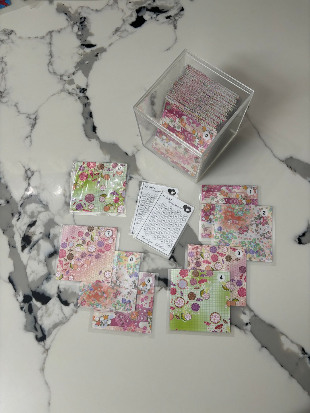 100 Envelope Challenge With Box Money Saving Challenge - Spring - Etsy