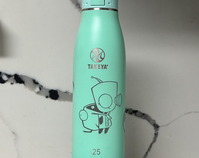 Invader Zim Gir Insulated Bottle: 25oz Aqua Takeya Travel Mug - Etsy