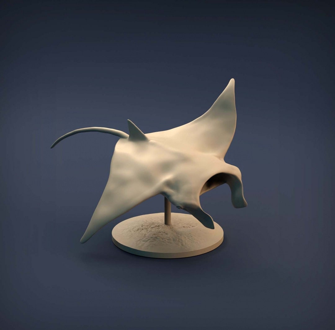 Manta Ray Miniature Dnd Cloaker Mini Monster Creature Ocean - Etsy