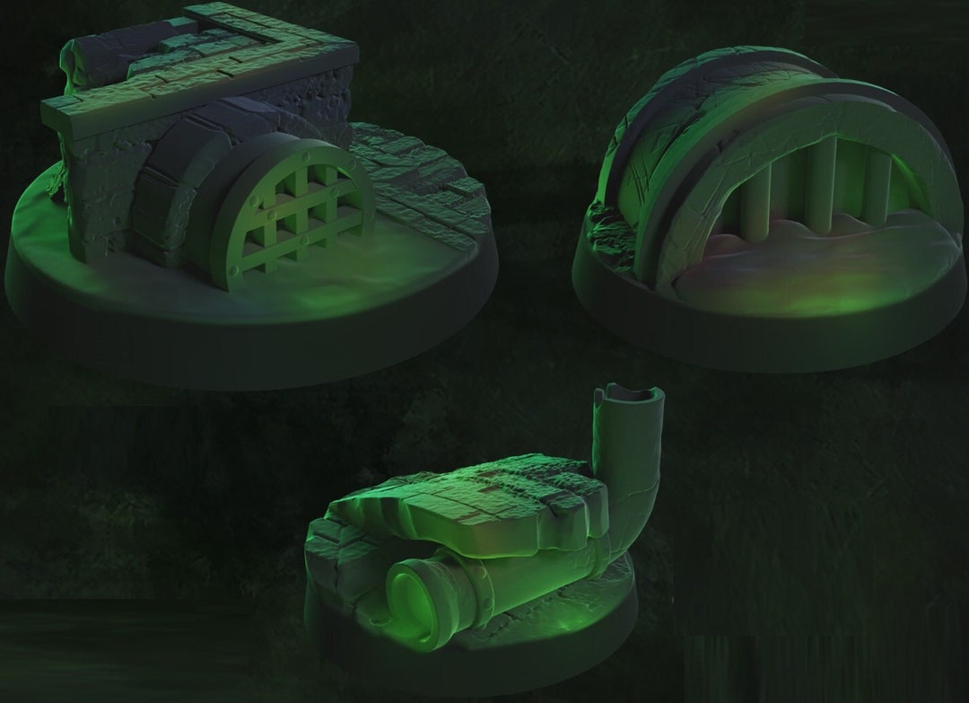 Sewer Miniature Bases Ruins Dungeon Base 40k Miniature Base - Etsy