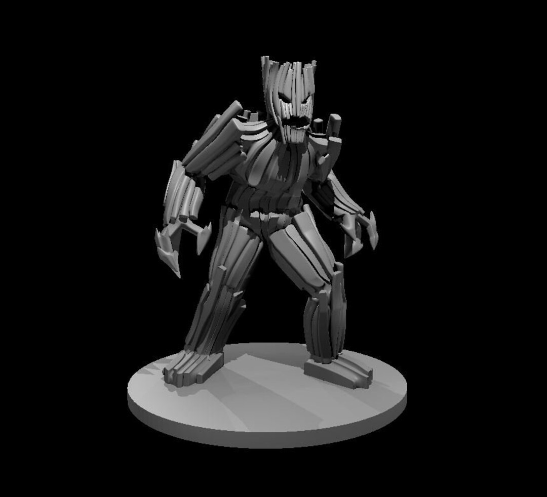 Wooden Golem Miniature Construct Dnd Golem Mini Tree Blight - Etsy