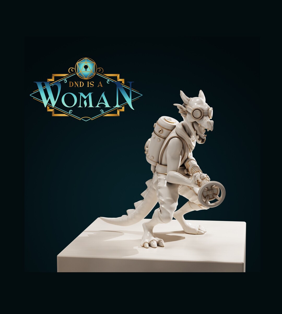 Kobold Artificer Miniature Female Kobold Inventor Lizardfolk - Etsy