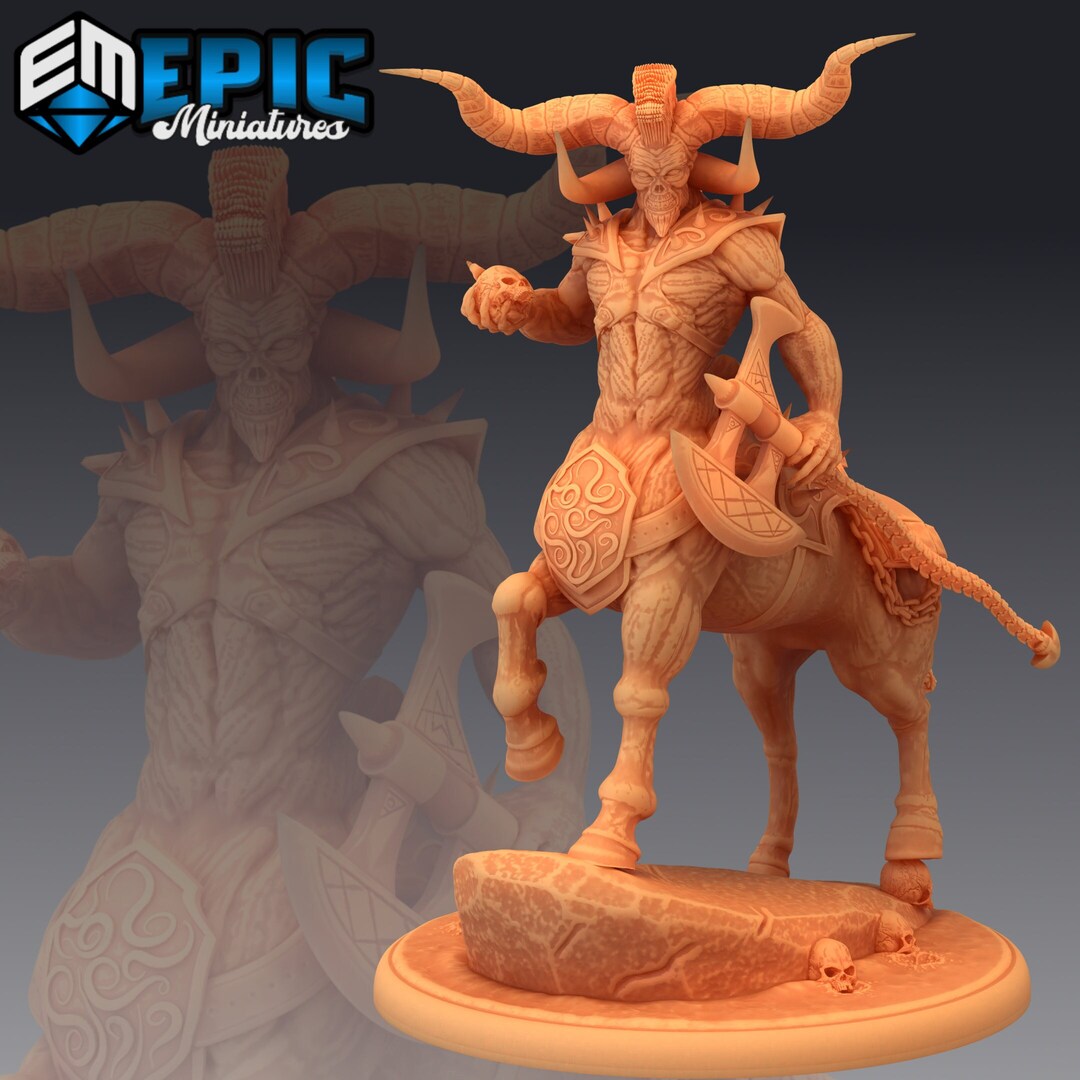 Demon Centaur Barbarian Miniature Centaurs D&D Dnd RPG Resin - Etsy