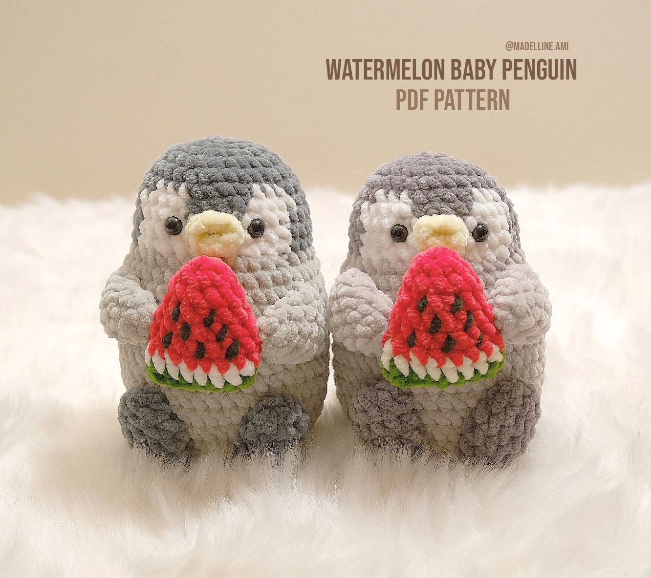 Watermelon Baby Penguin | Amigurumi Penguin Pattern| Crochet Penguin ...