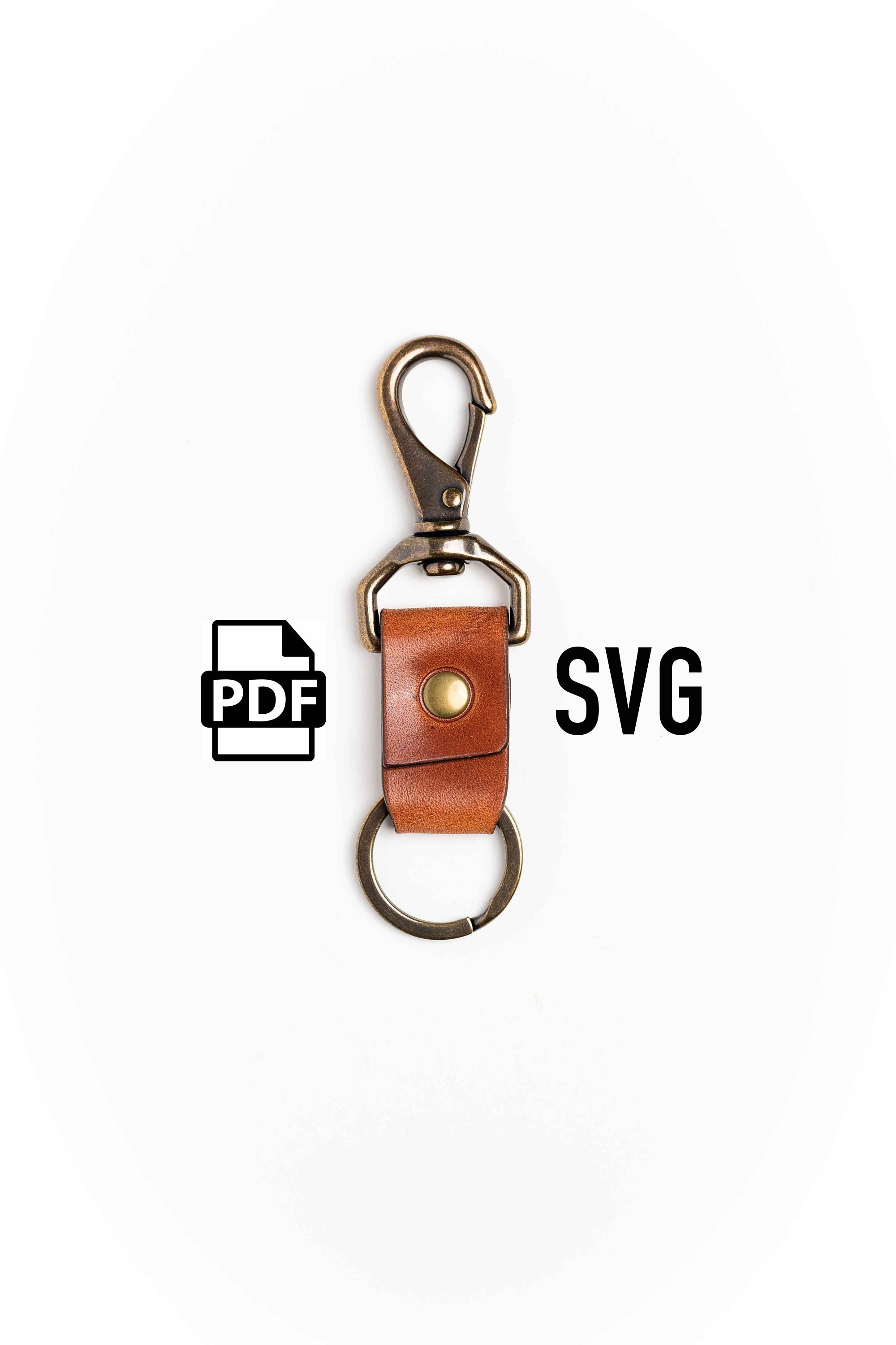 Leather KEYCHAIN Pattern | PDF | SVG - Etsy