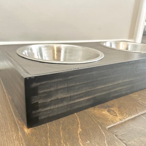FREE SHIPPING Elevated Custom Wooden Dog Bowl Stand - Etsy