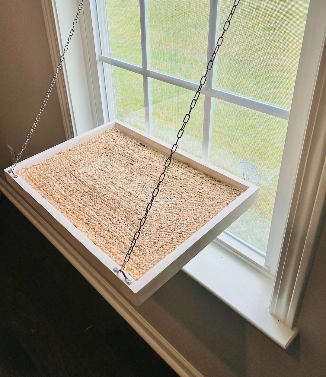 Large Window Cat Perch With Grass Mat - Etsy
