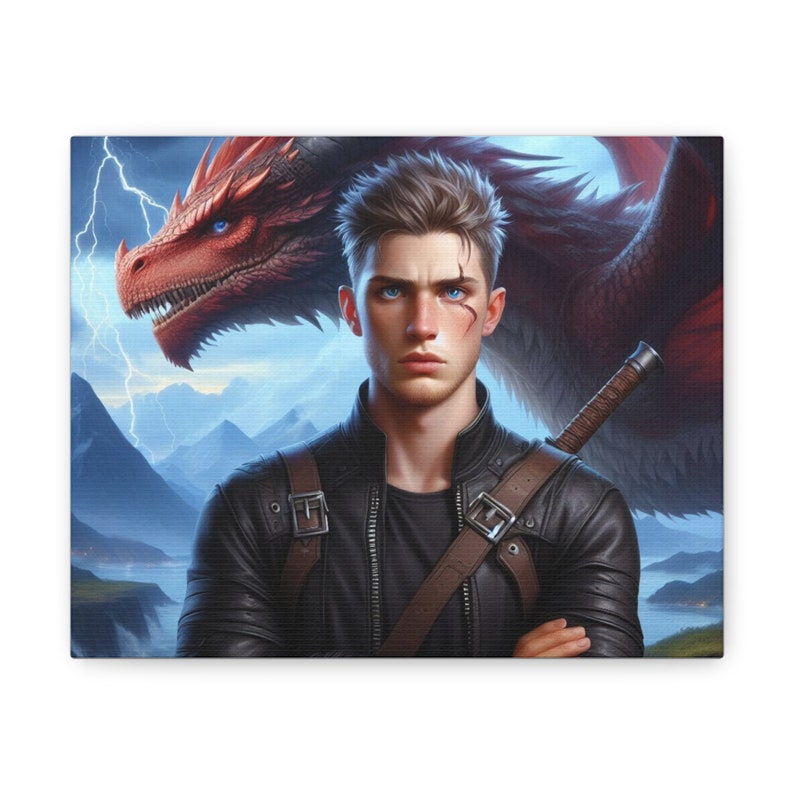 Liam Fourth Wing Canvas Digital Art - Etsy