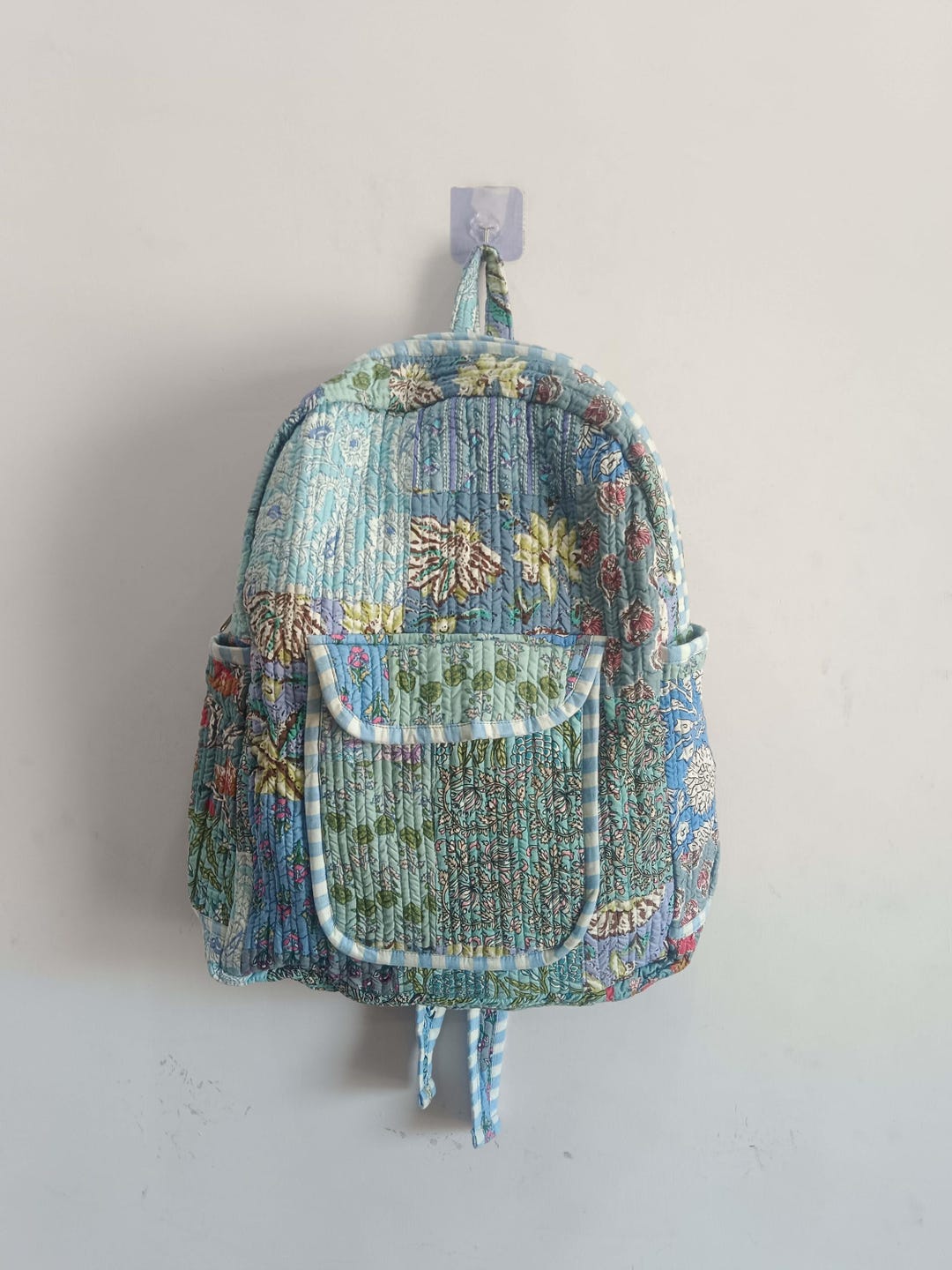 Cotton Quilted Patchwork Backpack: Colorful Travel Bag - Etsy