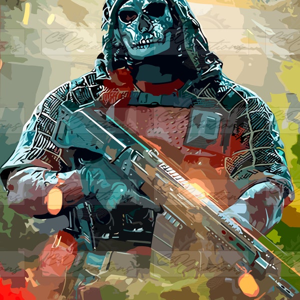 Ghost Call of Duty Png - Etsy