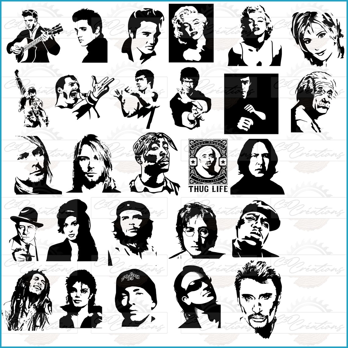 Celebrities / Celebrities (27) SVG Pack - Etsy