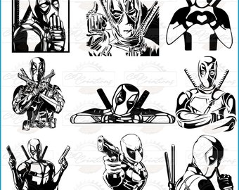 Deadpool Face SVG Digital Instant Download for Cricut - Etsy