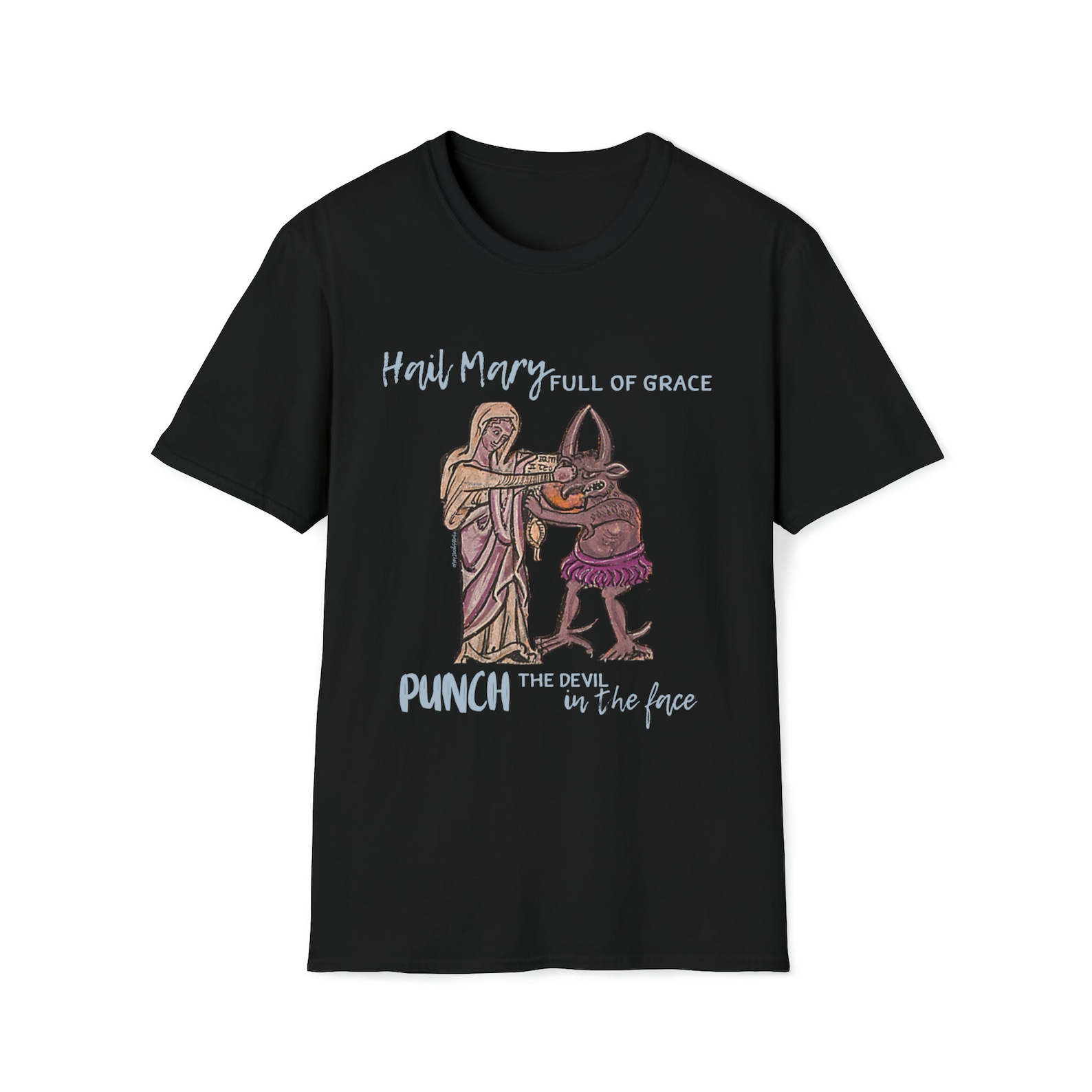 Hail Mary, Full of Grace - Punch the Devil in the Face! - Etsy