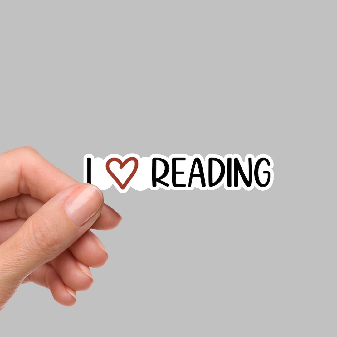 I Love Reading Sticker, Bulk Stickers, Die Cut Sticker, Waterbottle ...