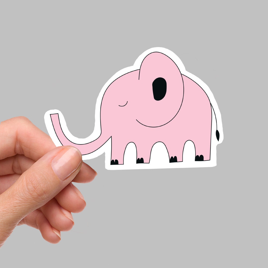 Elephant Sticker, Animal Sticker, Funny Sticker, Bulk Stickers, Die Cut ...