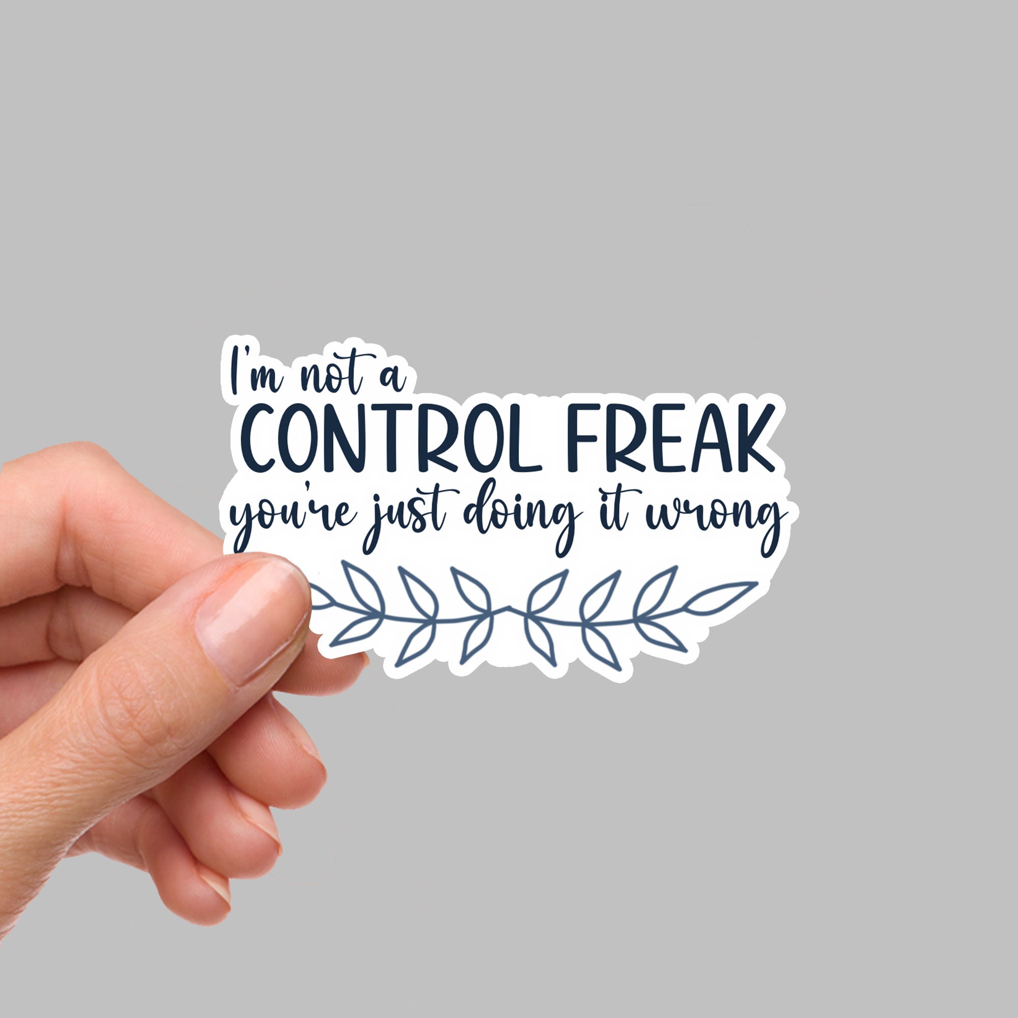 I'm Not A Control Freak Sticker, Funny Sticker, Waterbottle Sticker ...