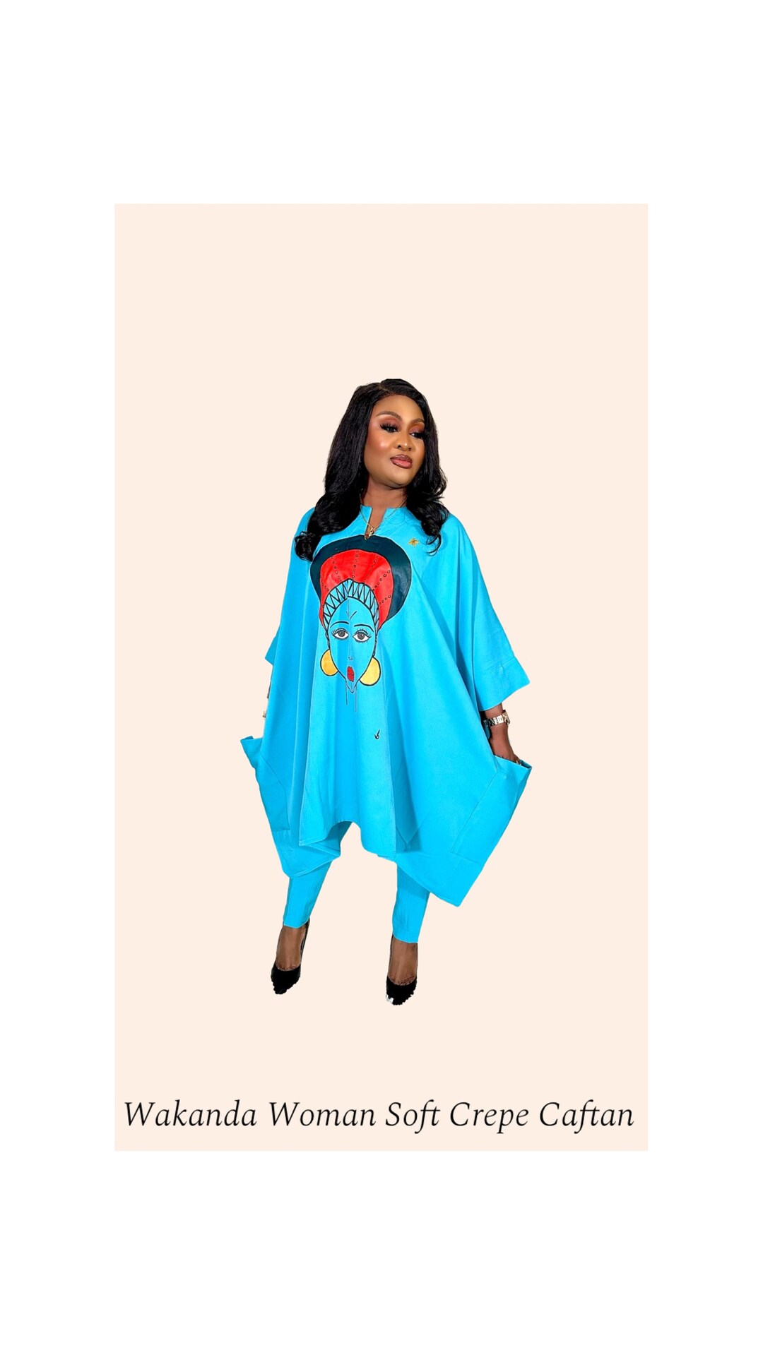 Wakanda Woman Hand-painted Caftan - Etsy