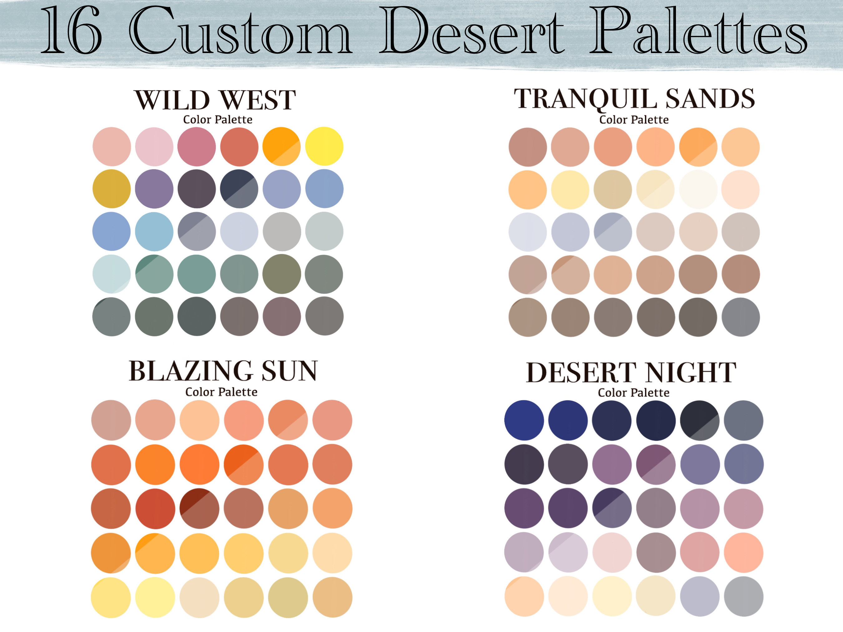 Procreate Desert Palette Bundle, Color Swatches, Digital Art, Palette ...