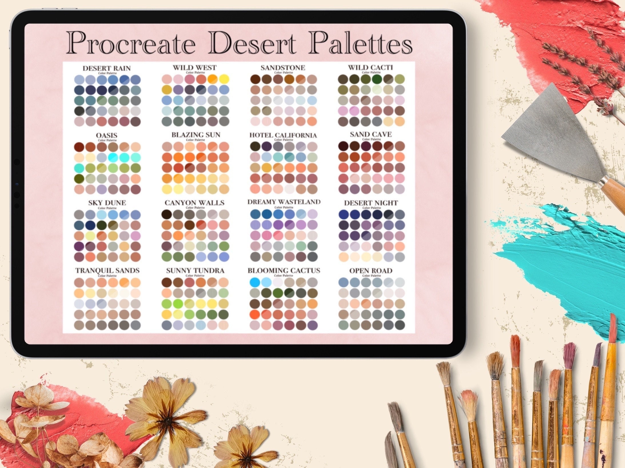 Procreate Desert Palette Bundle, Color Swatches, Digital Art, Palette ...
