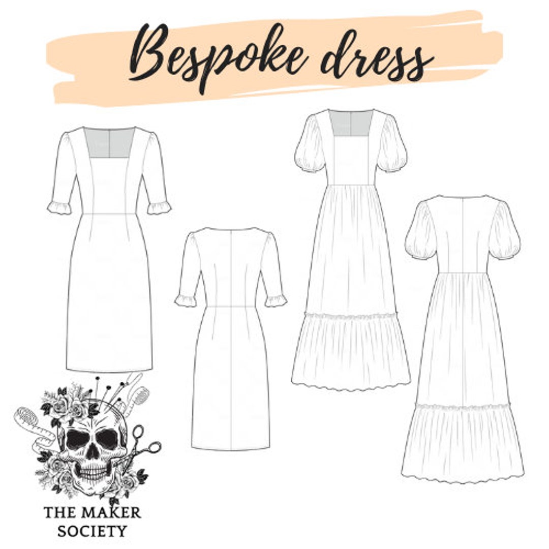 The Bespoke Dress PDF Sewing Pattern - Etsy