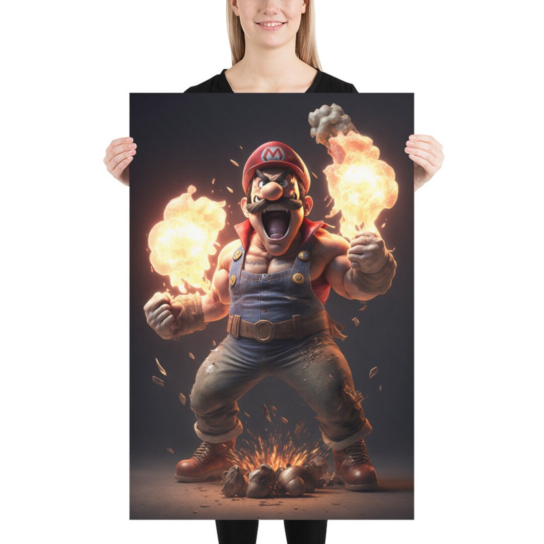 Angry Super Mario Bros. Poster Video Games - Etsy Singapore