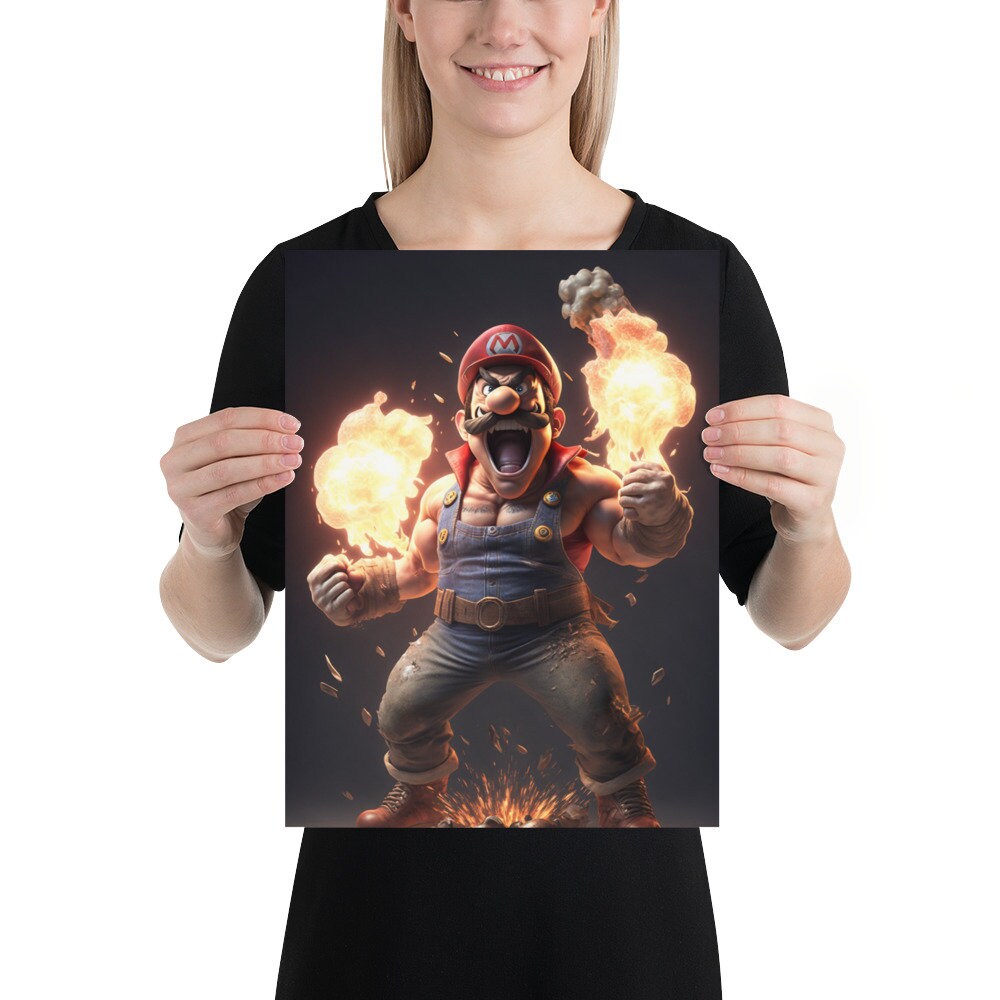 Angry Super Mario Bros. Poster Video Games - Etsy Singapore