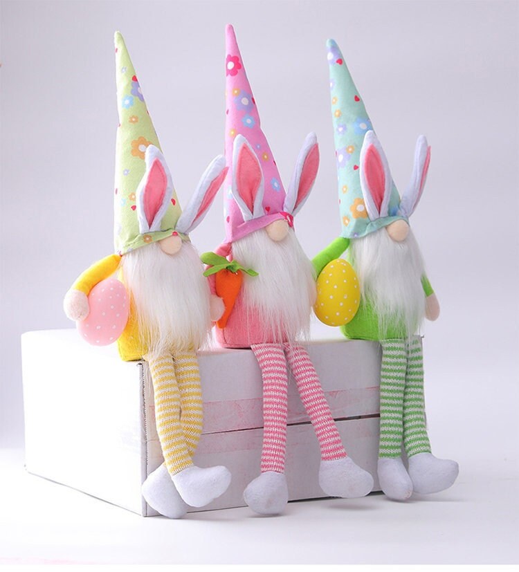 Long Legs Easter Egg Rudolf Doll Rabbit DIY Happy Easter Elf Bunny ...