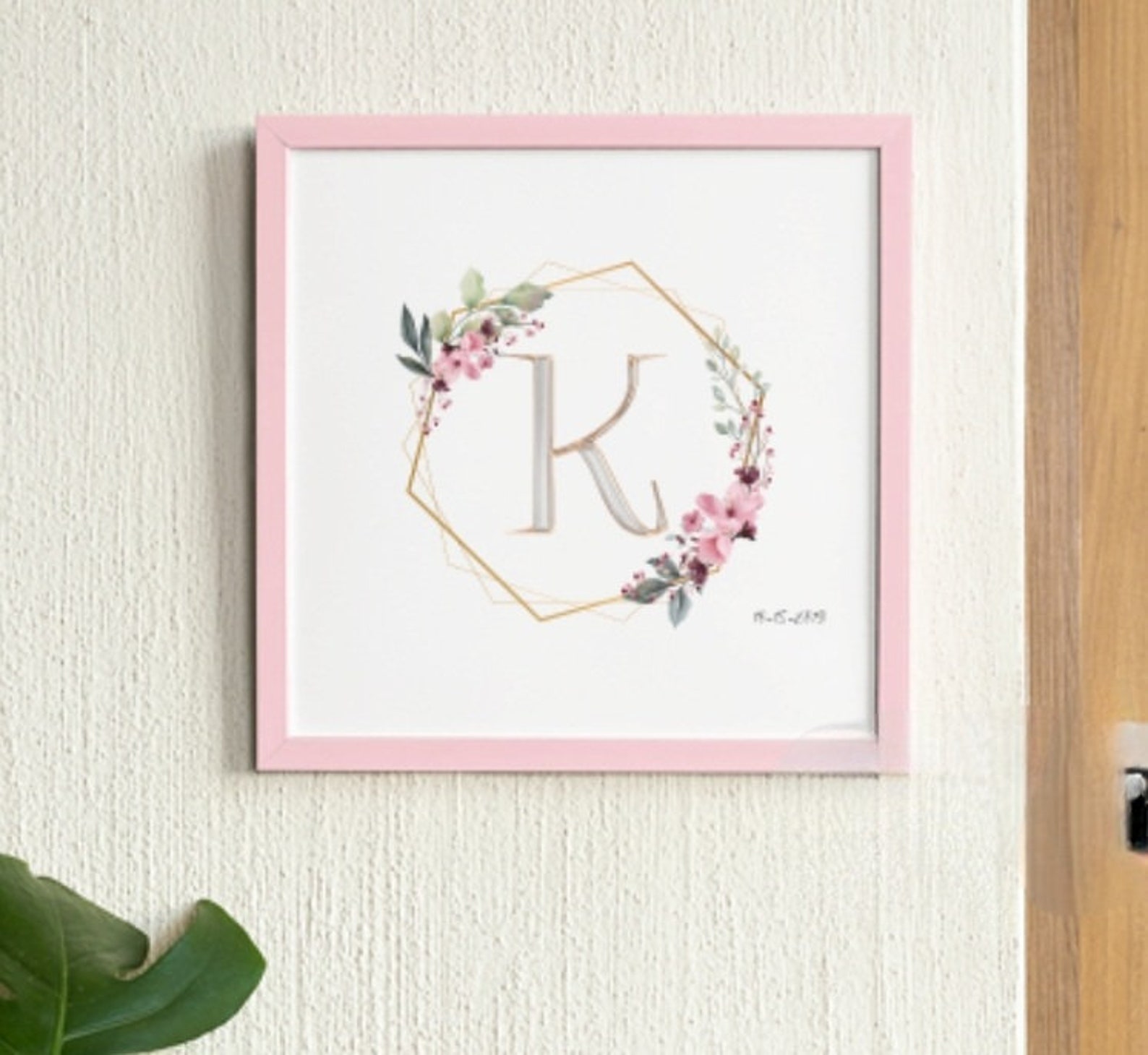 Beautiful Initial Named Print Nursery Bedroom Decor New Baby Gifts Baby ...