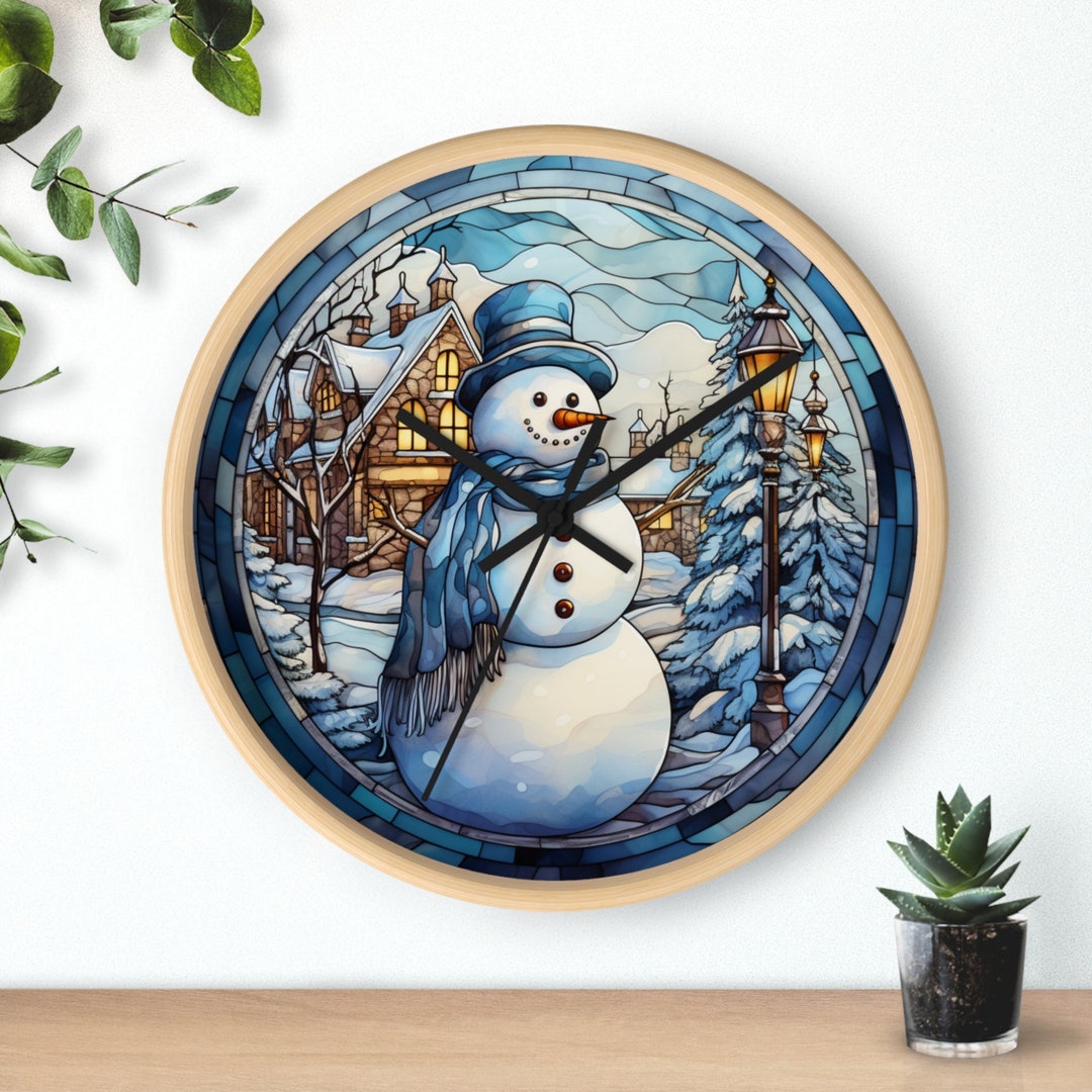 Snowman Wall Clock - Etsy